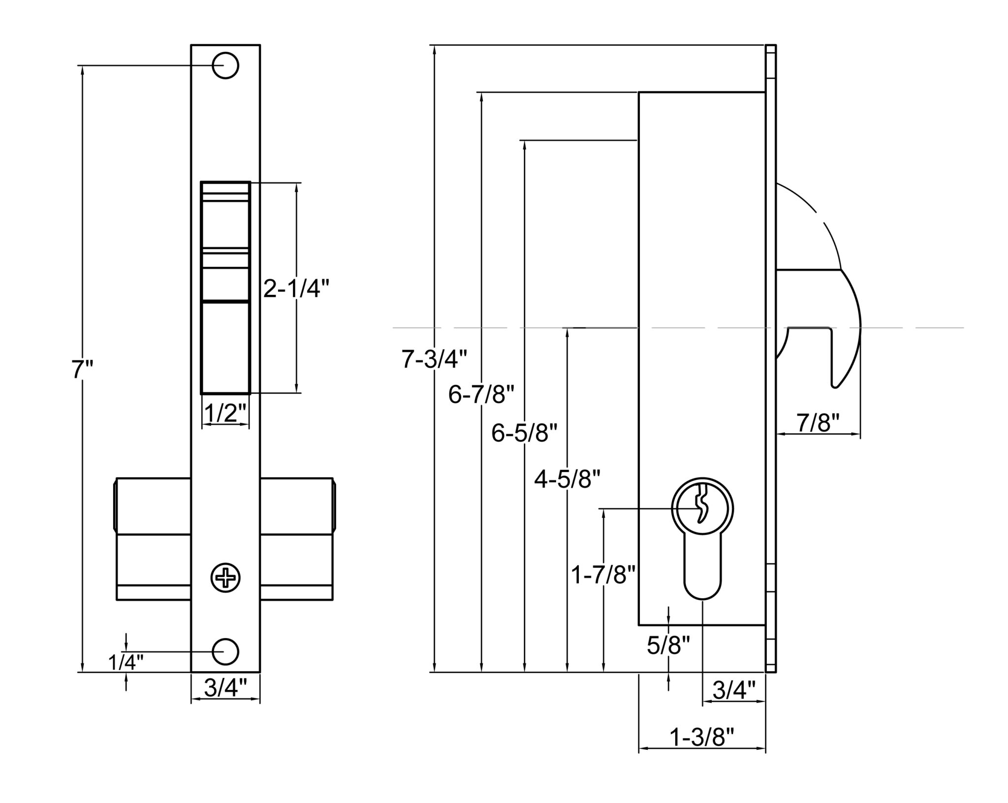Narrow Hook Lock | Gatemaster Locks