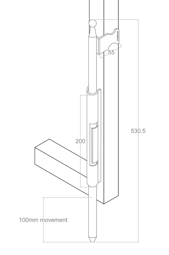 Auto-locking Drop Bolt | Gatemaster Locks