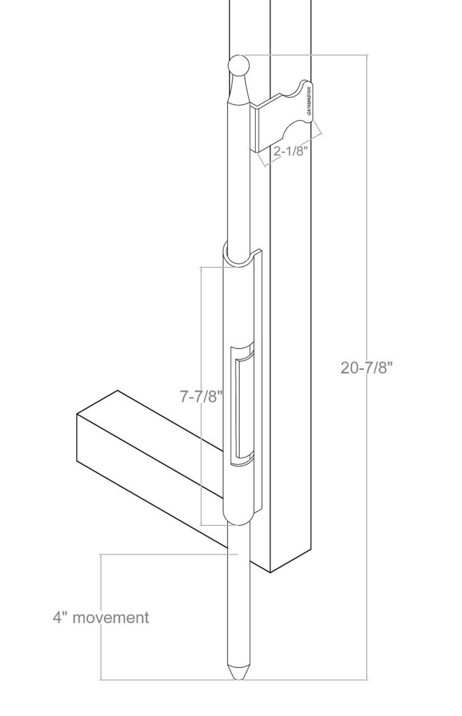 Auto-Locking Dropbolt - Gate Drop Rod | Gatemaster Locks