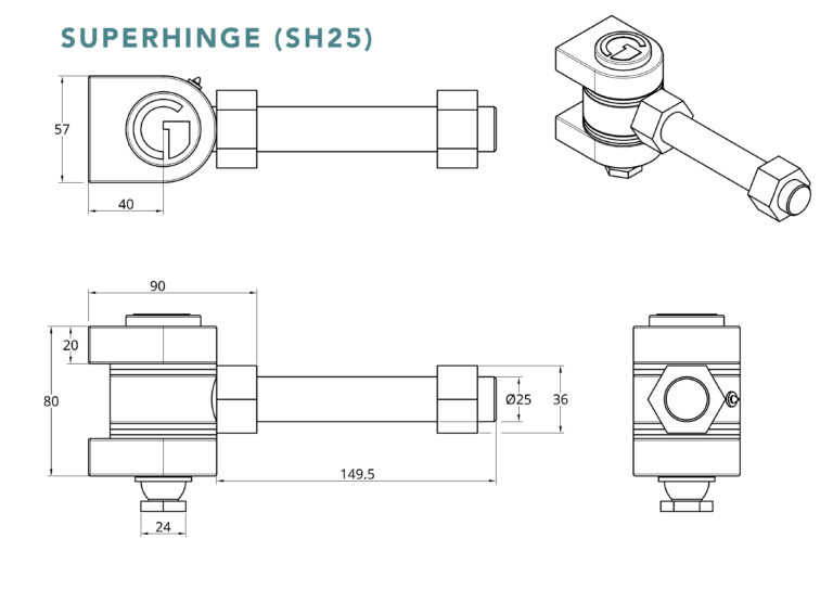Superhinge | Heavy Duty Gate Hinge | Gatemaster Locks