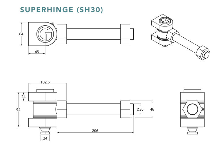 Superhinge | Heavy Duty Gate Hinge | Gatemaster Locks